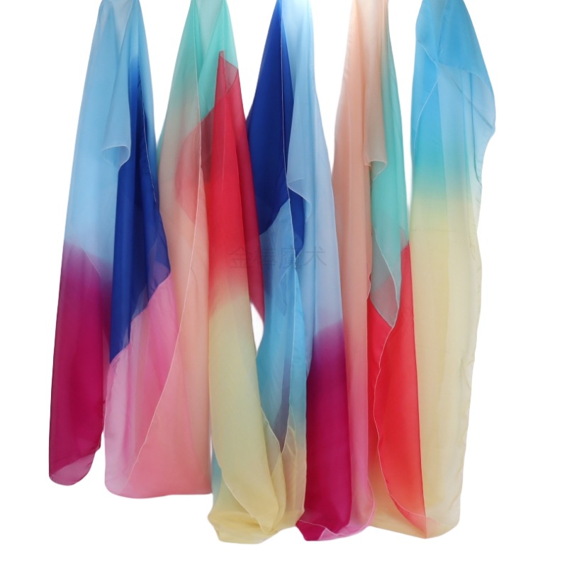 Silk scarf flowering and rainbow 24-layer color gradient waterfall ...
