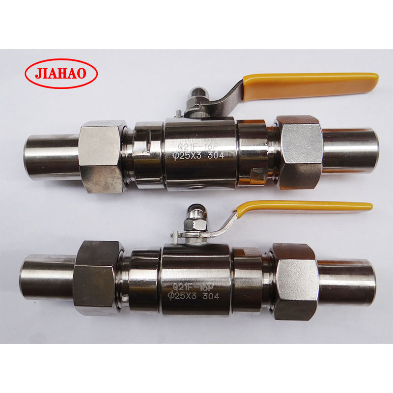 佳豪304不锈钢Q21F-64P DN10外螺纹球阀 带活接头对焊式气源球阀-阿里巴巴