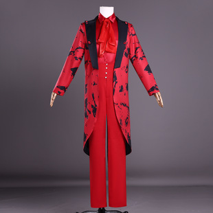 艾萨克cos 星期三第二季issac嘶噜怪红色礼服cosplay万圣节 cos服-阿里巴巴