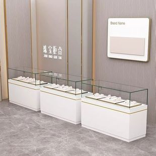 玻璃柜展示柜珠宝首饰柜台商场展览陈列柜黄金珠宝透明柜文物展台-阿里巴巴