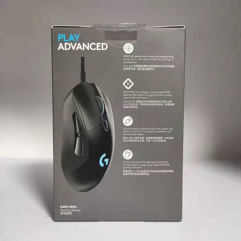 罗技G403HERO LIGHTSYNC 有线游戏鼠标 配重 USB笔记本台式电脑-阿里巴巴