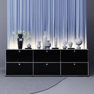 usm柜中古模块组合餐边柜现代简约家用落地收纳客厅墙边储物柜子-阿里巴巴