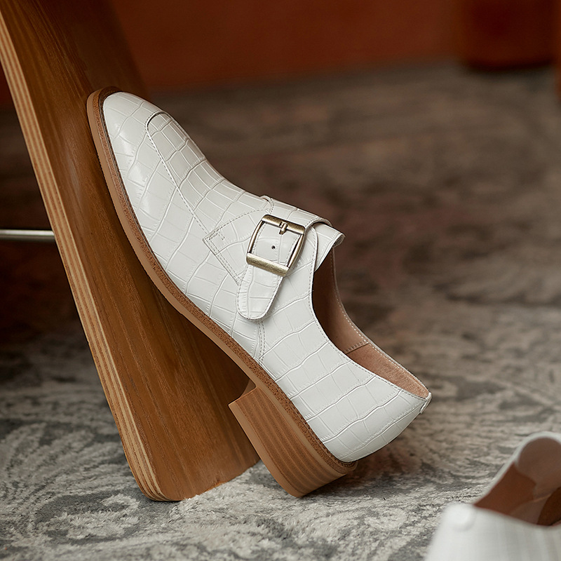 Chiko Samone Square Toe Block Heels Oxford