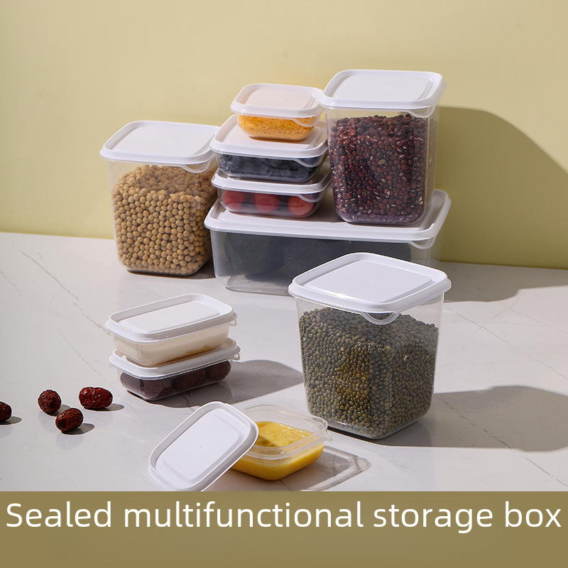 Plastic food grade crisper 17-piece refrigerator storage box multi ...