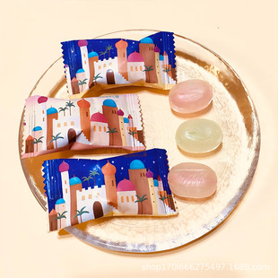 丹玛仕DENMAS水果糖夹心白桃味葡萄味硬糖喜糖果卡通包装散称批发-阿里巴巴