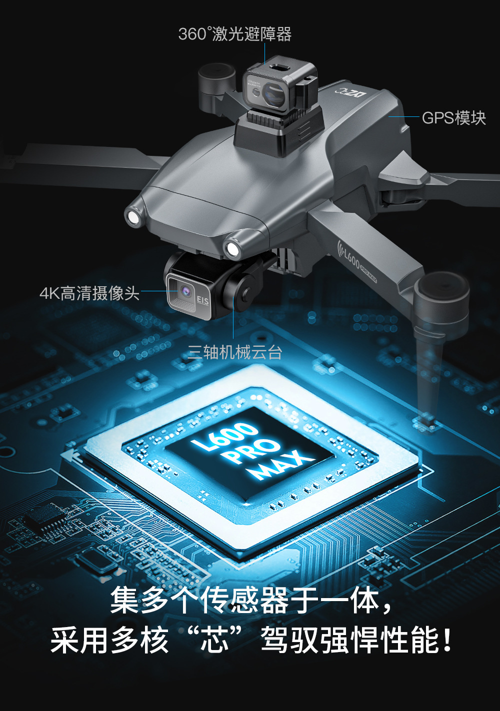 定 制 L600 PRO MAX高清航拍 三轴防抖云台无刷折叠GPS四轴飞行器-阿里巴巴