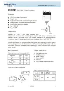 IGC6021英嘉通iNGACOM氮化镓650V、250mΩ、DFN8X8封装功率管-阿里巴巴