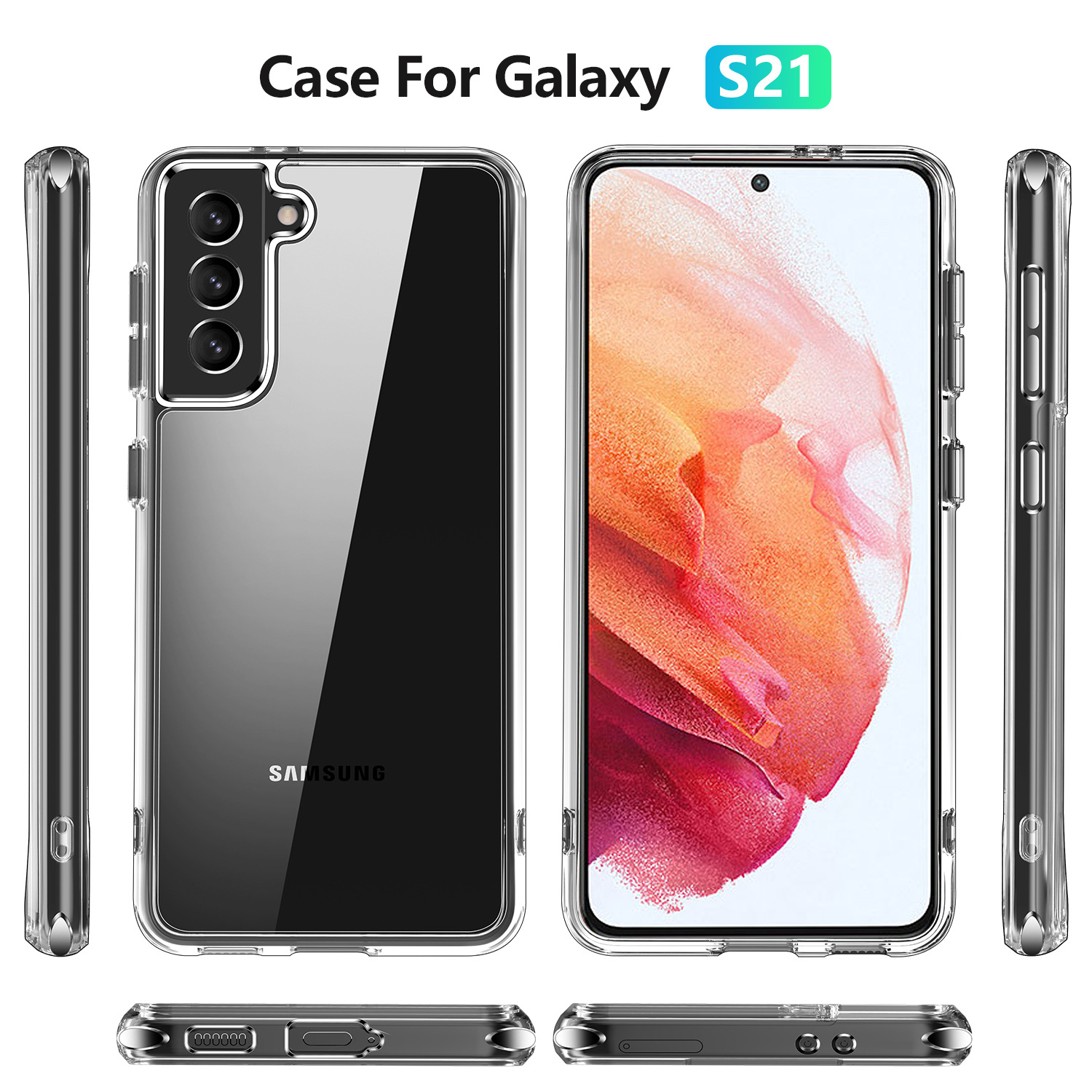 易偲美S21晶莹防摔亚克力高透加硬防刮手机壳 抗黄防摔TPU手机套-阿里巴巴