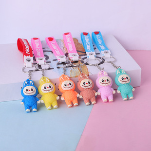 labubu钥匙挂件可爱汽车礼品情侣卡通礼物学生书包挂饰批发钥匙扣-阿里巴巴