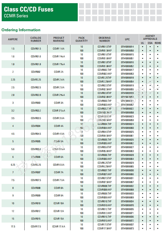 力特 CCMR 1A 2A 3A 4A 5A 6A 7A 8A 9A 10A 12A 15A 17.5 保险丝-阿里巴巴
