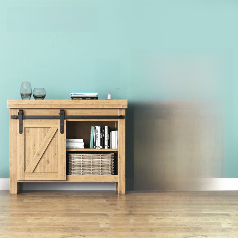 Cabinet sliding door Mini hanging wheel slide rail cabinet sliding door ...