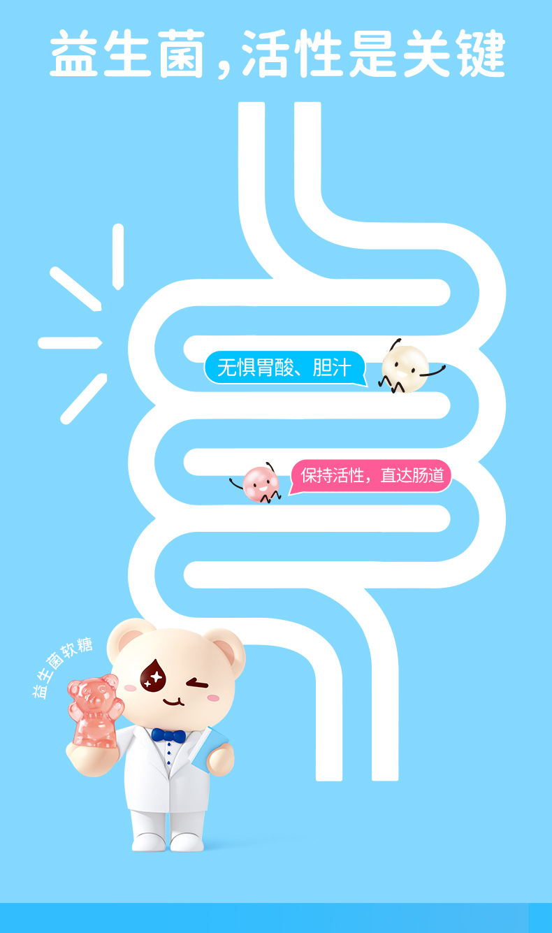 biobor贝欧宝益生菌软糖52g糖果QQ橡皮糖小熊儿童健康糖果零食-阿里巴巴