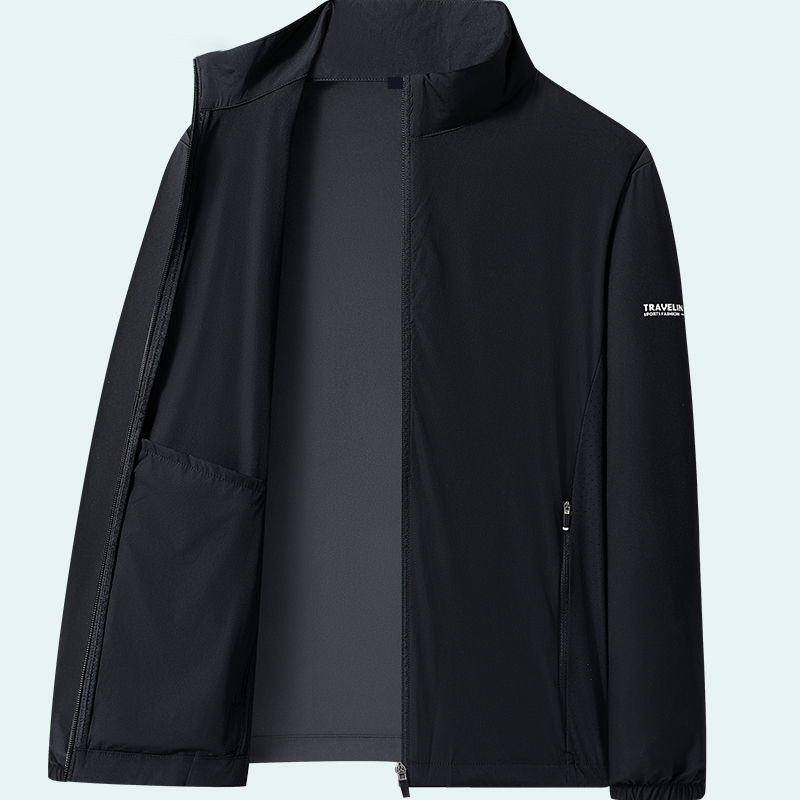 2024 Cross-border Summer Sun Protection Clothing Men's Vertical Collar ...