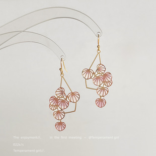 夏日新款~透感珐琅滴釉葡萄耳饰清新甜美轻奢风手工耳环工厂 饰品-阿里巴巴