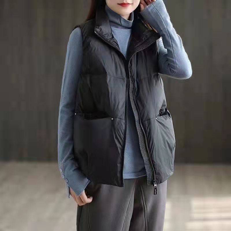 Korean Style Lightweight Down Jacket Vest Women's Short 2022 Spring and ...
