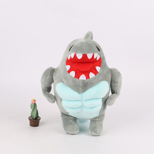 跨境新品Buff Buddies Stuffed Shark肌肉鲨鱼公仔毛绒玩具玩偶-阿里巴巴