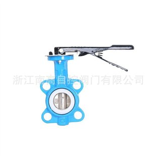 四氟手动涡轮对夹式304不锈钢板蝶阀D71F-16Q DN200-阿里巴巴