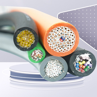 现货4-40芯高柔性拖链电缆TRVV国标铜芯软线工业级耐油耐磨PVC-阿里巴巴
