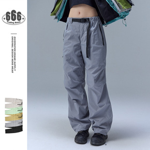 Shibuya Element秋冬户外防水机能风工装裤男女阔腿宽松长裤P5283-阿里巴巴