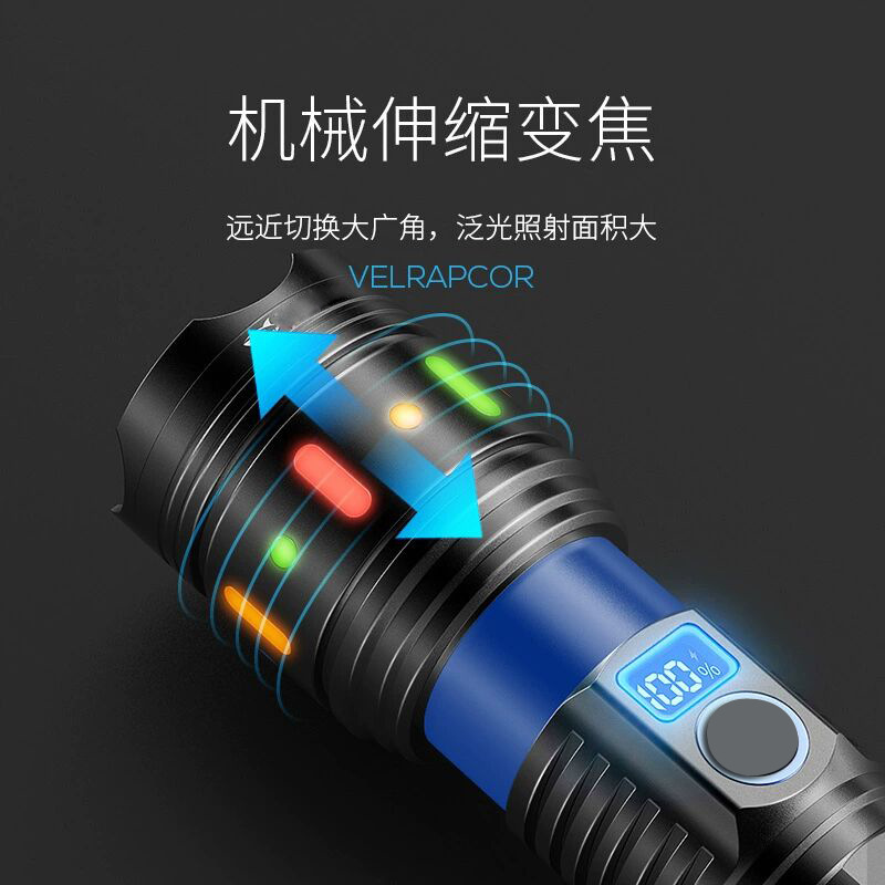 Cross-border wholesale high-power aluminum alloy flashlight strong ...