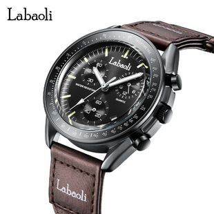 Labaoli拉宝丽跨境爆款男士手表 太空登月男表多功能真六针石英表-阿里巴巴