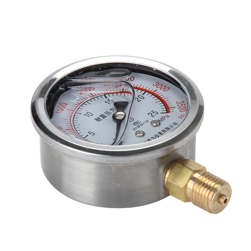 厂家批发供应上海联力耐震压力表YN60 1.6MPA 真空表液压油压表-阿里巴巴