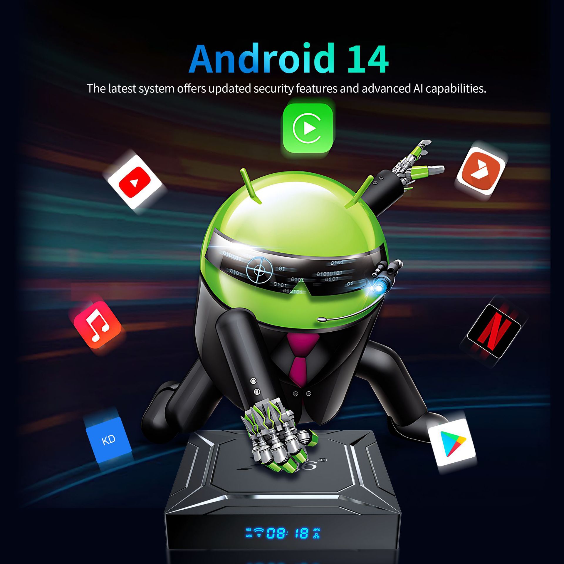 千兆X96M200网络播放器S905X5M外贸安卓14tv box跨境电视机顶盒-阿里巴巴