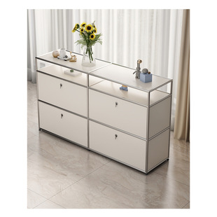 不锈钢模块组合斗柜整装中古床头柜餐边柜USM家用客厅置物收纳柜-阿里巴巴