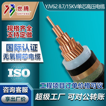 YJV62中高压电缆1芯70 95 35 185 630平方铜芯铠装电缆线8.7/15KV-阿里巴巴