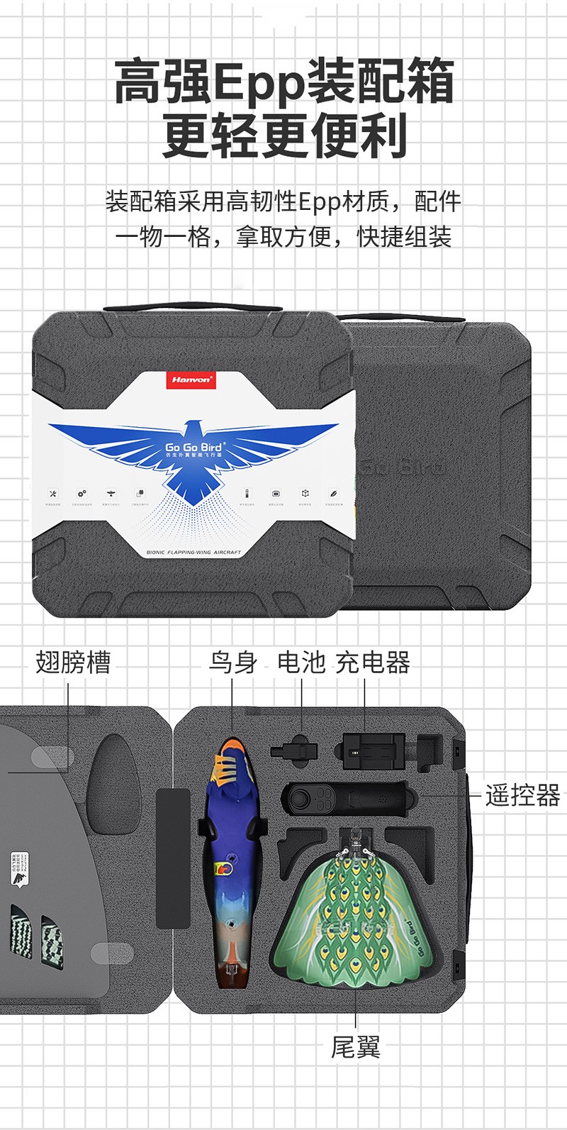 Hanvon Go Go Bird 仿生扑翼智能飞行器遥控玩具-阿里巴巴