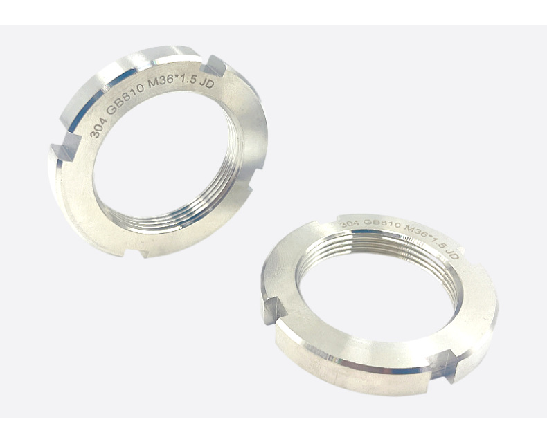 304不锈钢圆螺母GB810开槽圆螺母轴承锁紧精密园螺帽M10到200厂家-阿里巴巴