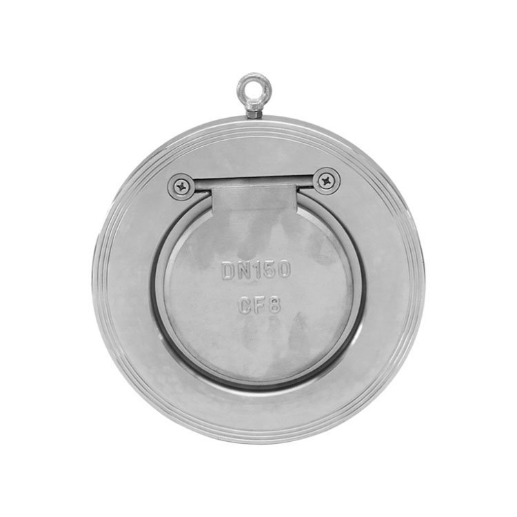 H74W-16P/R超薄对夹单向阀304不锈钢超薄型翻板式对夹止回阀逆止-阿里巴巴