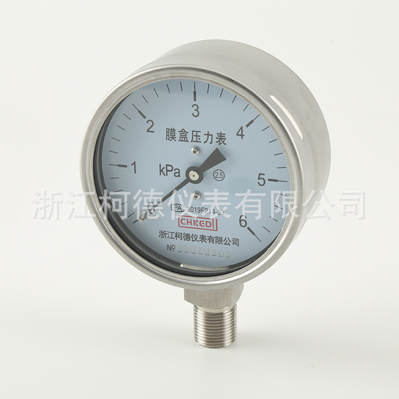 柯德仪表 不锈钢YE-100BF型 膜盒压力表-阿里巴巴