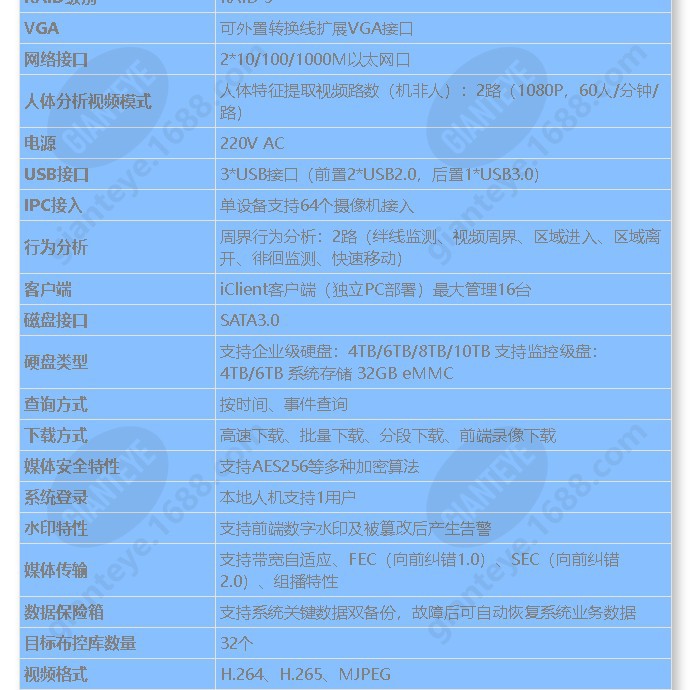 Huawei 华为 IVS1800-C08-4T 4T 64路8盘位智能微边缘 98061237-阿里巴巴