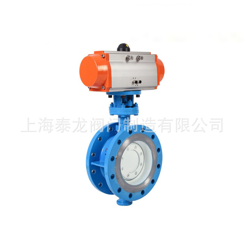 D643H-16C气动单双作用三偏心金属硬密封WCB法兰蝶阀水油品气高温-阿里巴巴