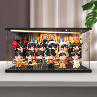 适用周杰伦周同学官方十二星座盲盒手办灯光款防尘罩亚克力展示盒-阿里巴巴