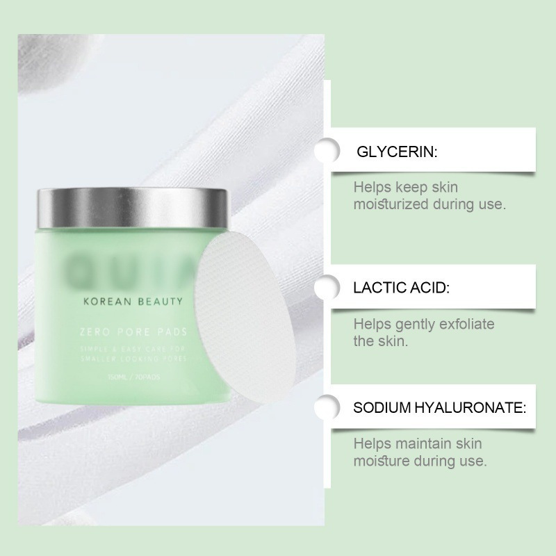 Quia Zero Pore Pads面部清洁垫片 温和清洁亮泽肌肤保湿洁面垫-阿里巴巴