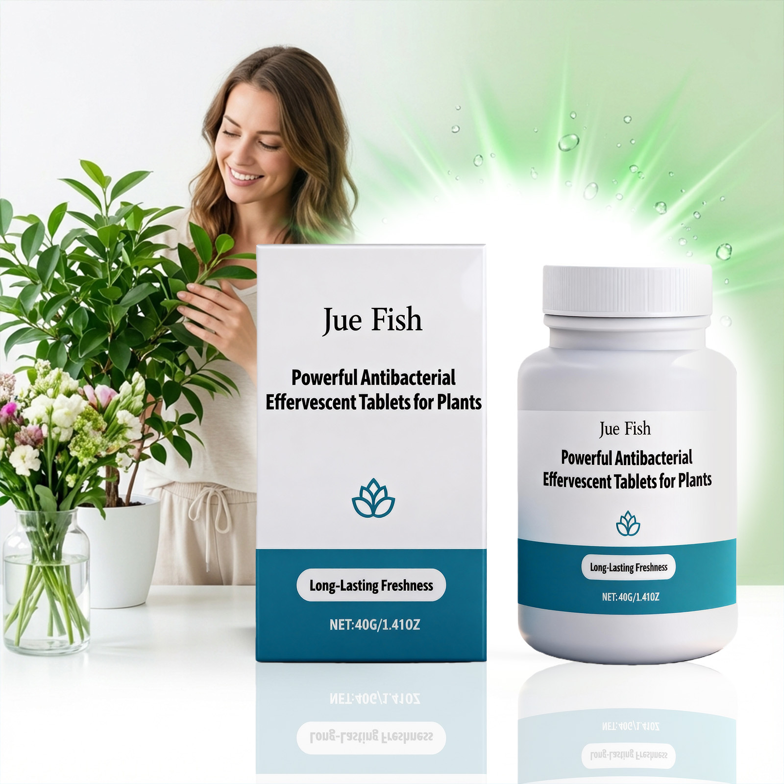 JUE FISH 鲜花绿植净水片 净澈水质鲜花植物绿植清洁净水护理片-阿里巴巴