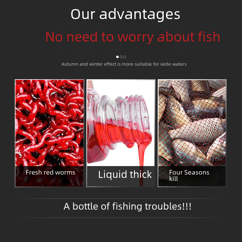 Concentrated red worm liquid thick fishtail opening agent fish lure ...