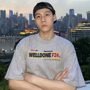 WE11DONE TRACK小众潮牌美式夏季宽松男士情侣上衣纯棉短袖T恤ins-阿里巴巴