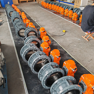 法兰连接软密封一体化电动蝶阀D941X-16C DN150 阀体WCB铸钢-阿里巴巴