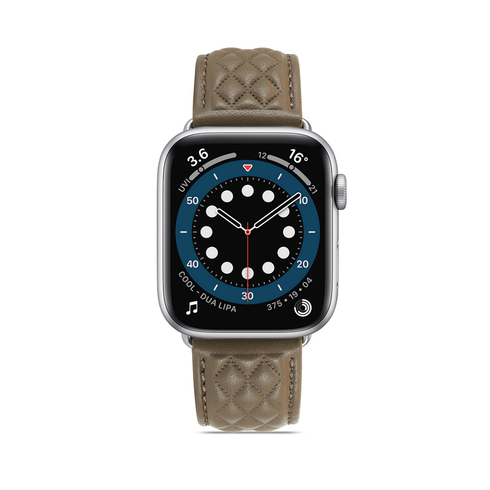 适用苹果手表Apple Watch小香风菱格纹表带iwatch1-7头层牛皮表带-阿里巴巴