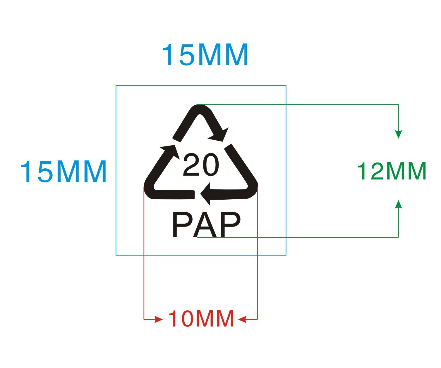 现货 环保PAP20透明不干胶贴可回收硬纸板标签瓦楞纸循环标 PAP标-阿里巴巴