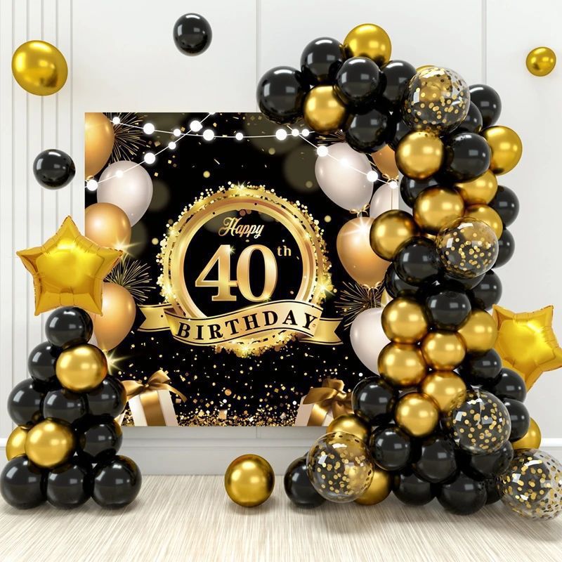 Happy 40th Birthday Backdrop Background Banner For Man Woman-阿里巴巴