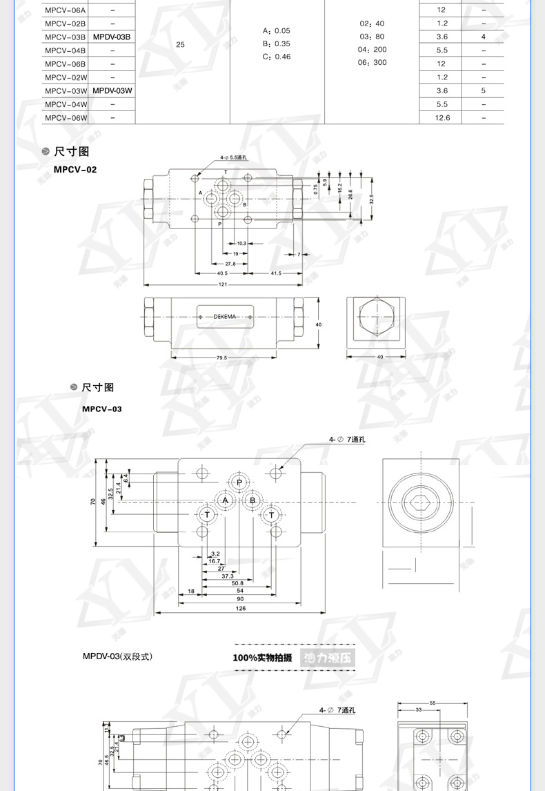 叠加式液控单向阀MPW/MPB/ MPCV-02W/B/A/03W/A/B 液压锁 保压阀-阿里巴巴