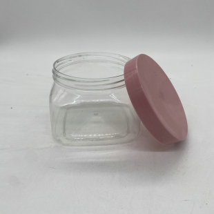 225ml 340ml透明锥形瓶零食干果皮筋头绳大口径塑料罐-阿里巴巴