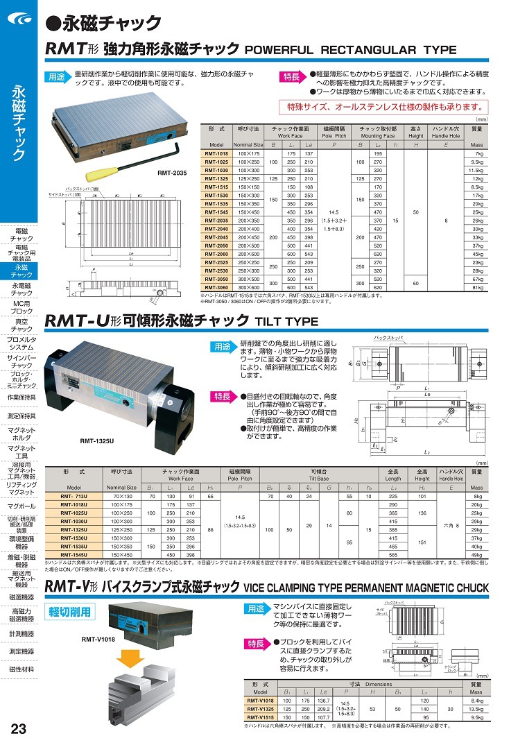 日本KANETEC强力RMT-1018 25 30 1515 30 35 45长方形永磁吸盘-阿里巴巴