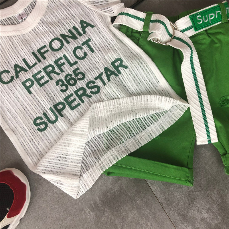 男童短袖T恤2022夏季网格镂空上衣中小童短袖C68010中裤12135现货-阿里巴巴