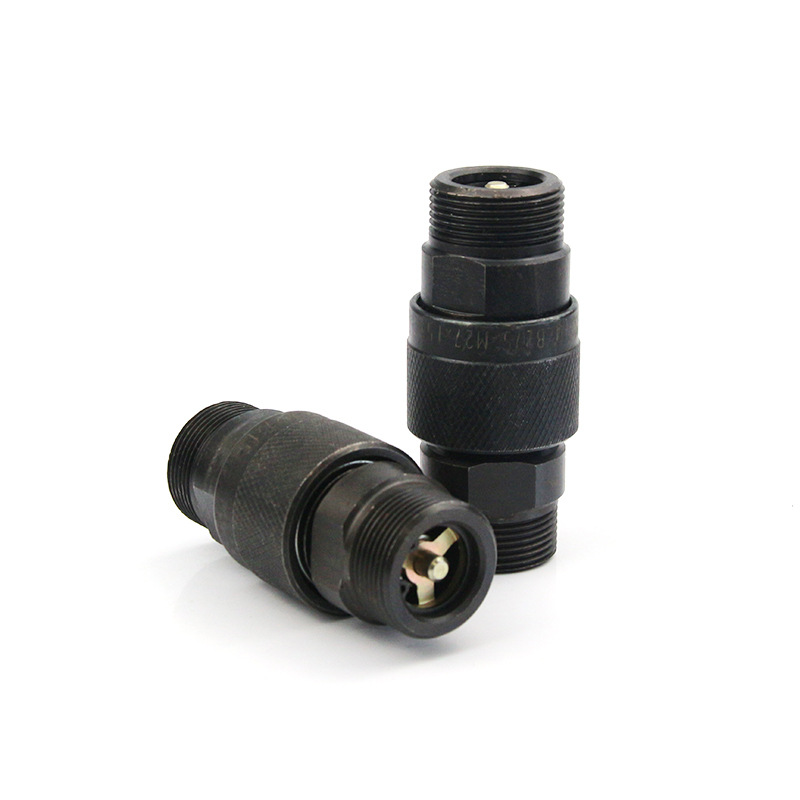 Q/ZB275-77开闭式液压快速接头碳钢公制外螺纹高压油管快插接头-阿里巴巴