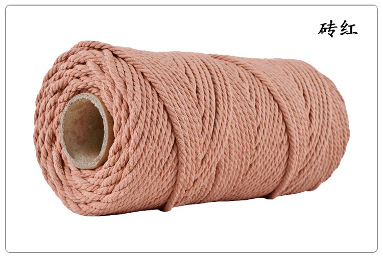 4mm彩色棉绳diy手工编织粗细棉线绳编织挂毯绳绳子捆绑绳装饰绳-阿里巴巴